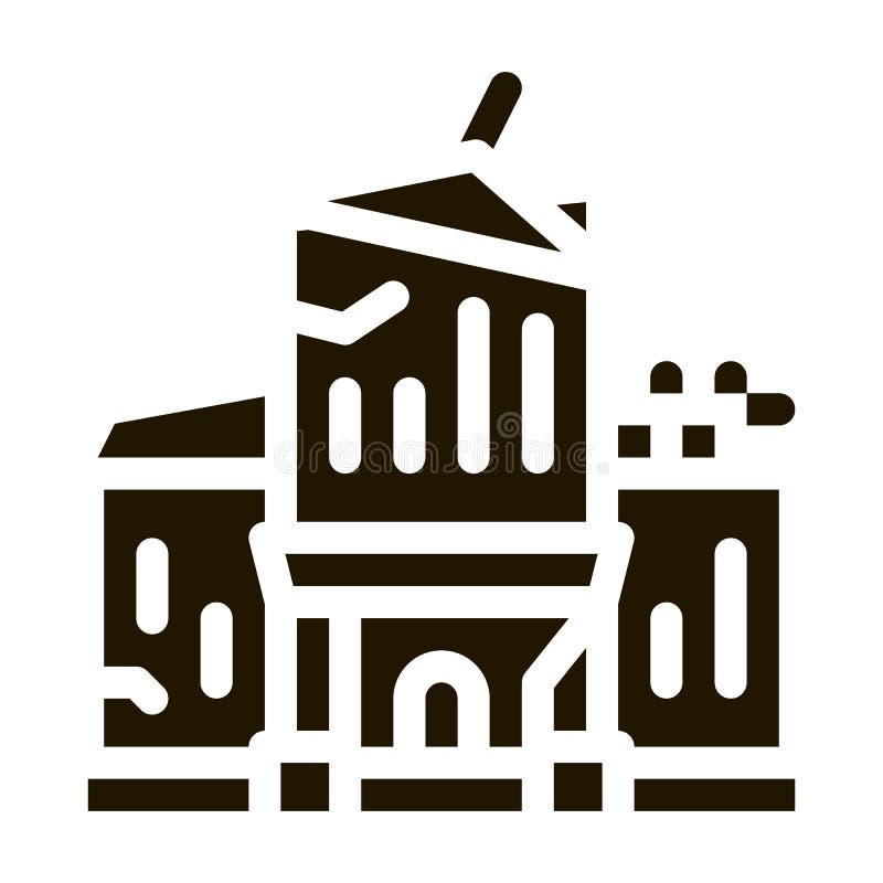 House Crash Icon Vector Glyph Illustration Stock Vector - Illustration ...