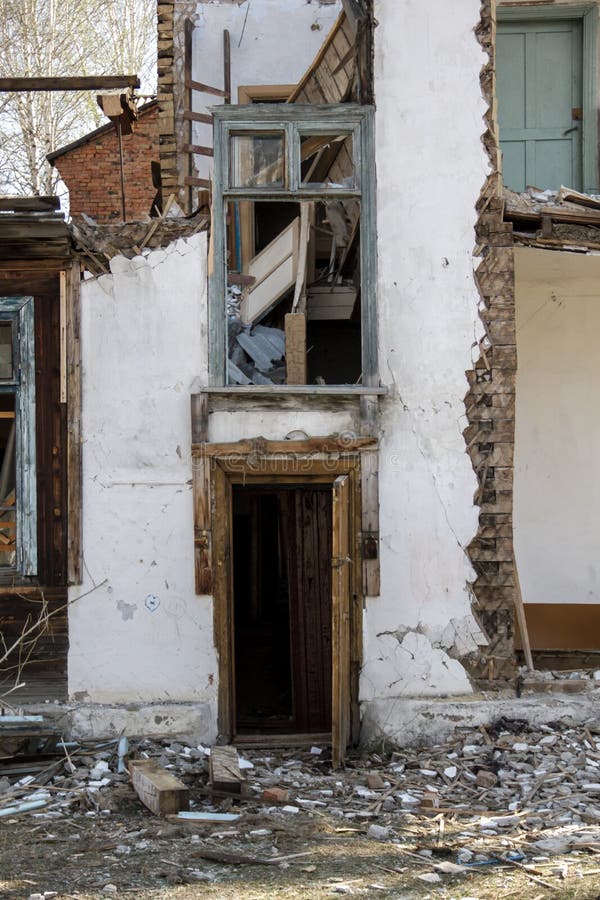 House is crashed stock image. Image of demolition, broken - 71795019