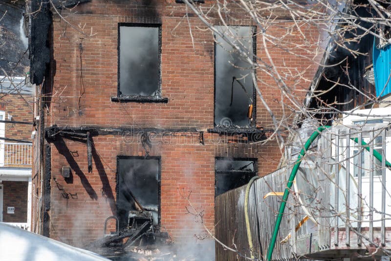 House Damaged after House Fire Editorial Image - Image of fireman ...