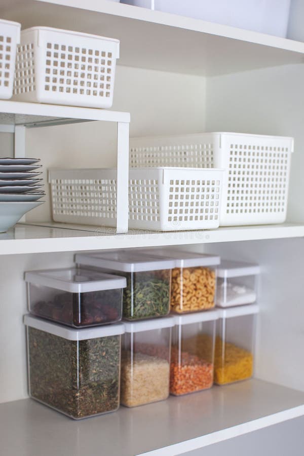 House Decor Ideas. Storage in the Kitchen. Home Organization Stock ...