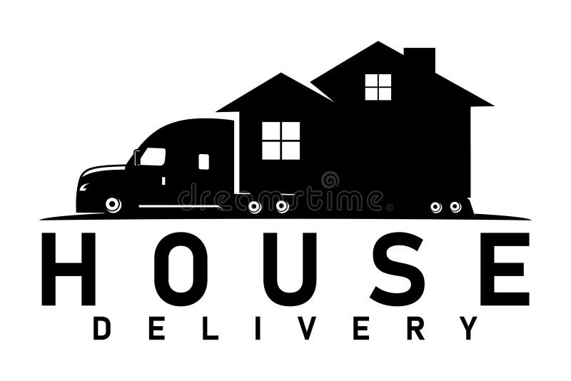 House Delivery Illustration Logo Design Vector Stock Vector ...