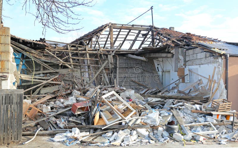 House Demolition stock image. Image of ruins, dwelling - 57586539