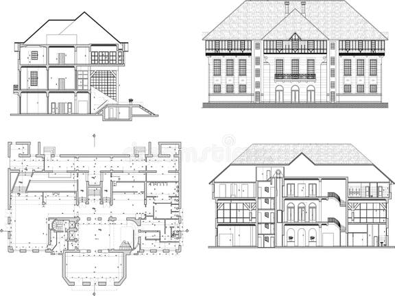 House design stock illustration. Illustration of draft - 485984