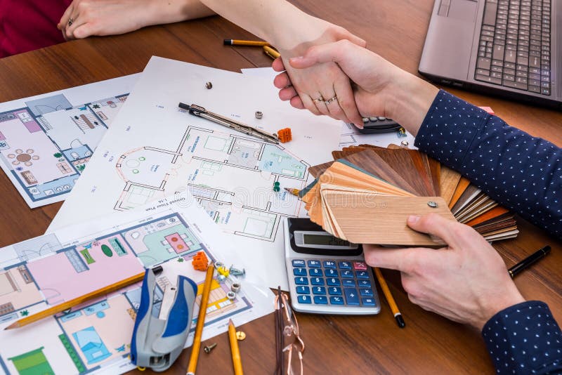 House Design with Working Tools. Stock Photo - Image of architecture ...