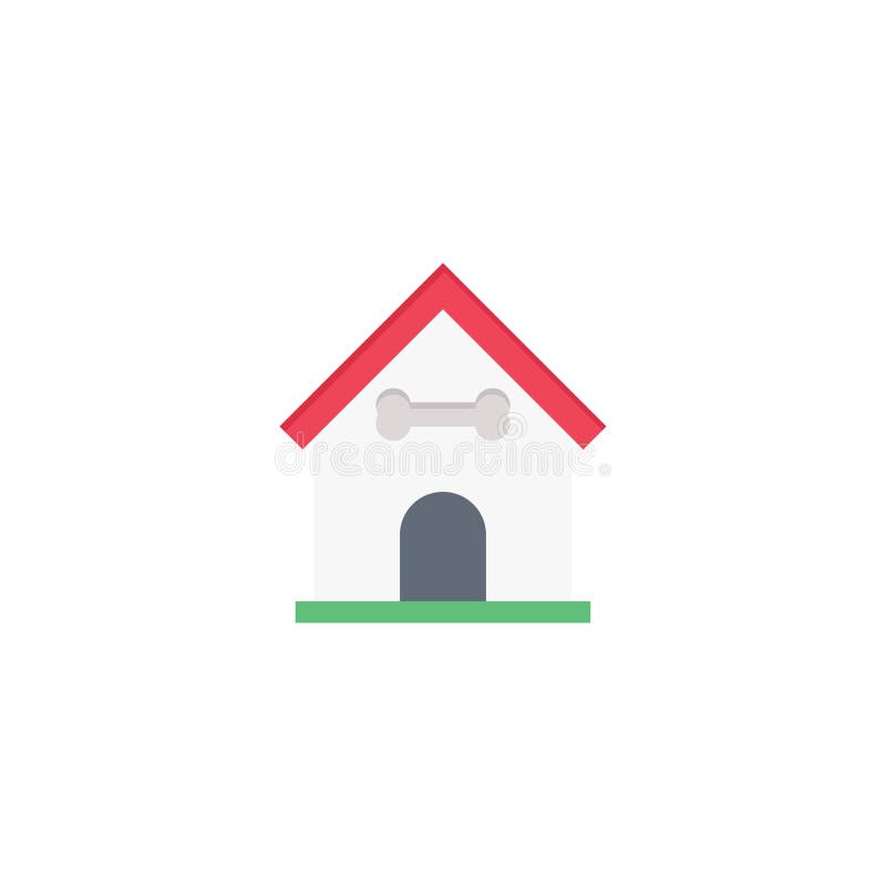 House Dog Vector Flat Colour Icon Stock Vector - Illustration of icon ...