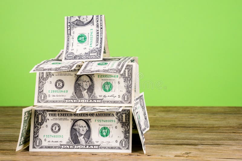 House from the Dollar Banknotes Stock Image - Image of bank, account ...