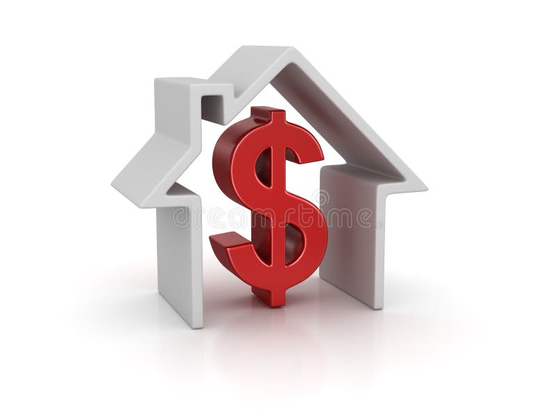 House and dollar sign stock illustration. Illustration of success ...