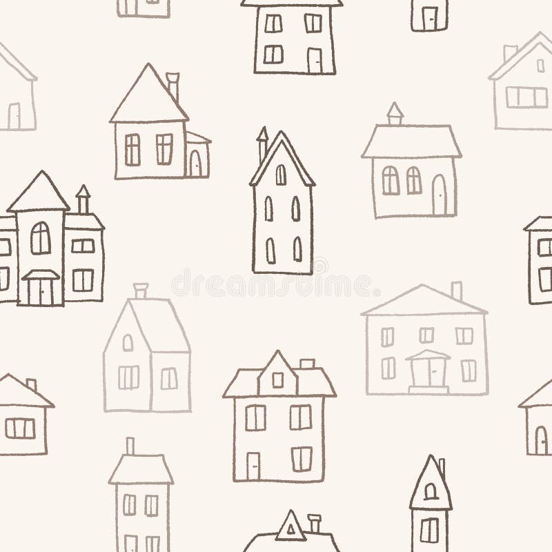 House doodle stock vector. Illustration of happy, building - 17422933