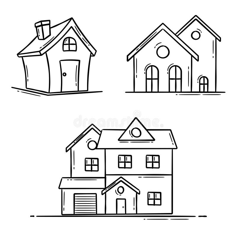 House doodle vector stock vector. Illustration of brand - 380226546