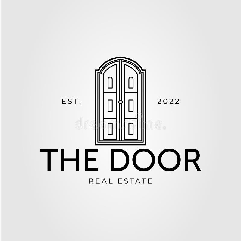 House Door or Home Gate Logo Vector Illustration Design Stock Vector ...