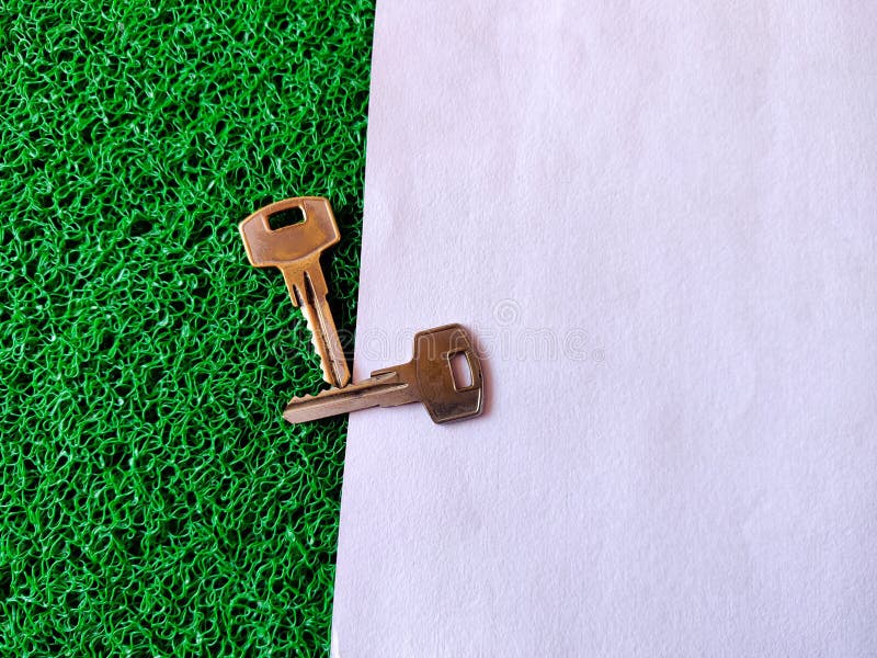 House Door Keys Isolated on White Stock Image - Image of home, metallic ...