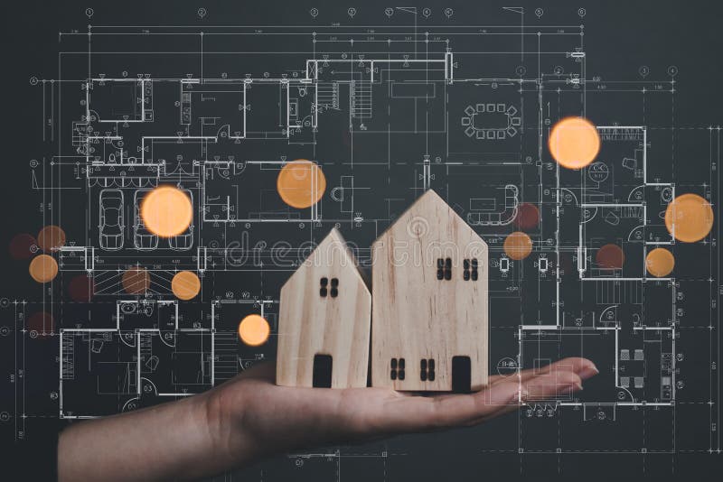 House Drafts Different Projections Blueprints Stock Photos - Free ...