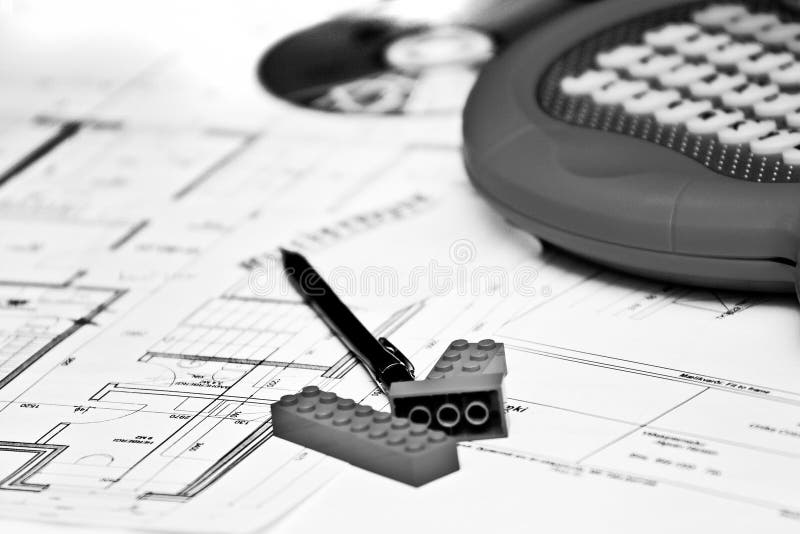House Drawing and Lego Cubes Stock Photo - Image of communication ...