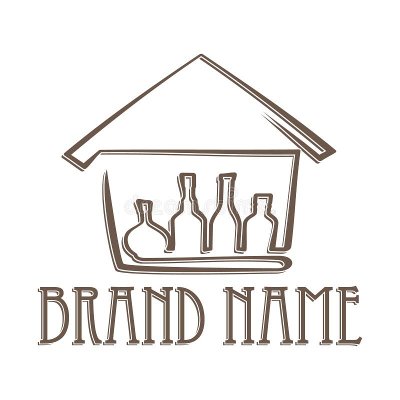 House of Drinks Logo Creative Concept Stock Vector - Illustration of ...
