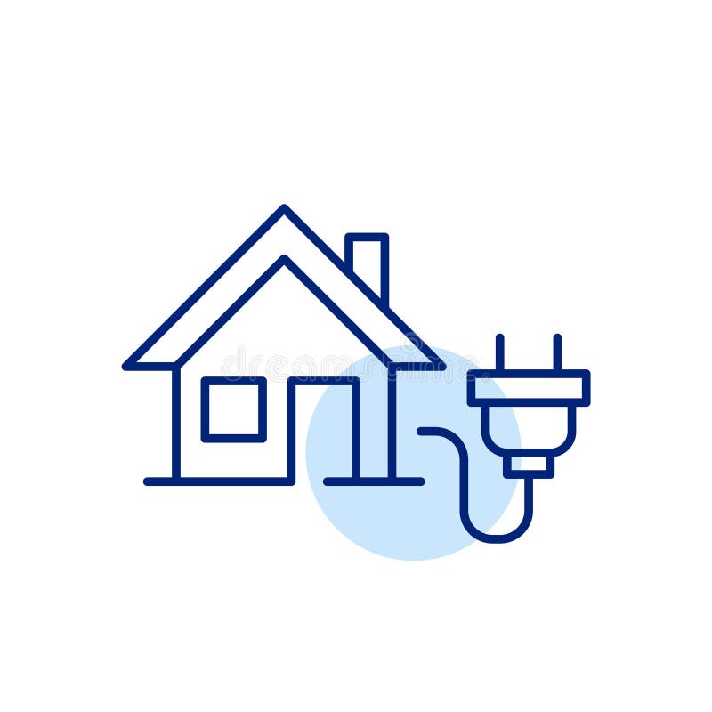 House and Electric Plug. Smart Home Energy, Alternative Power Sources ...