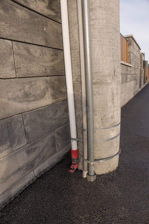 House Electrical Connection on the Pole Stock Photo - Image of rural ...