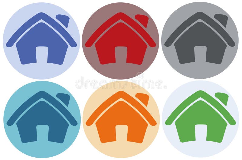 House Emblems in a Set. Vector Image. Stock Vector - Illustration of ...