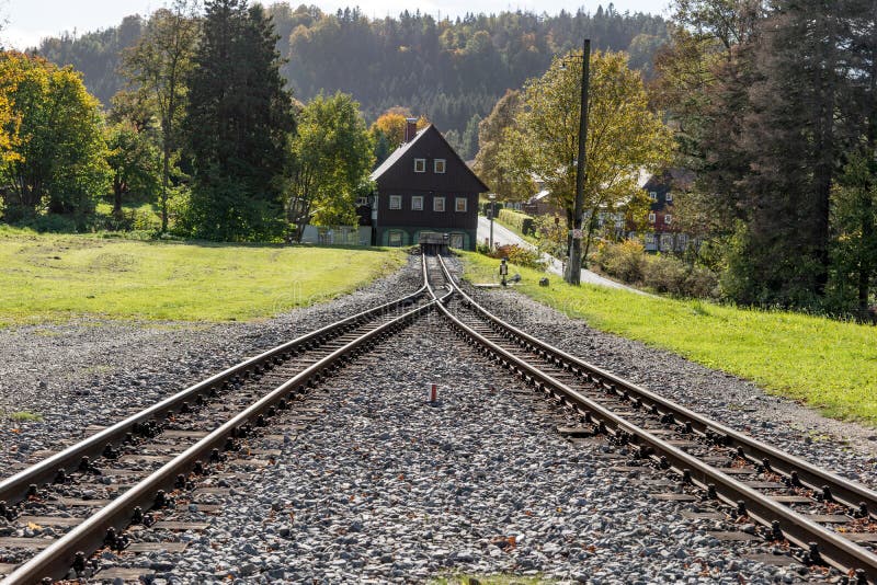 House at the End of the Railway Tracks Stock Photo - Image of outdoor ...