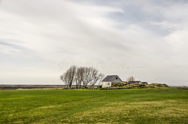 House on an endless plain editorial image. Image of landscape - 248651775