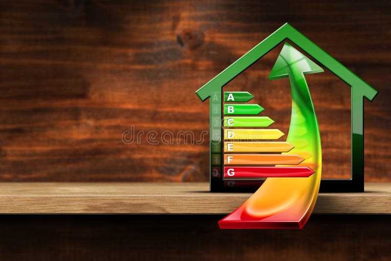 House Energy Efficiency Rating - Small Model House on a Table Stock ...