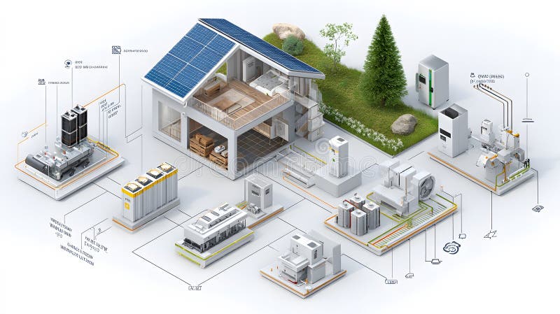 House Energy Infrastructure Using Solar Power and Alternative Energy ...