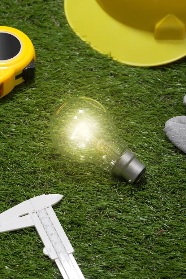 House Engineer and Architect Ideas Concept with Light Bulb. Yell Stock ...