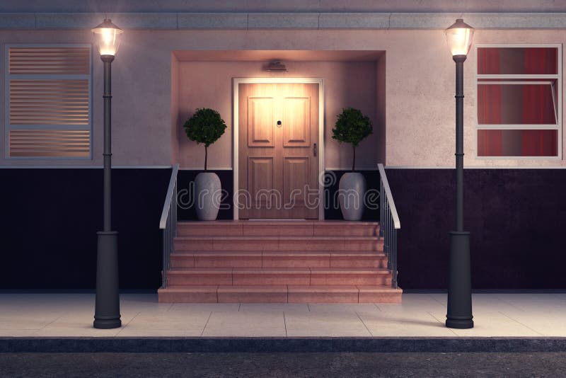 House front view stock illustration. Illustration of house - 25241444