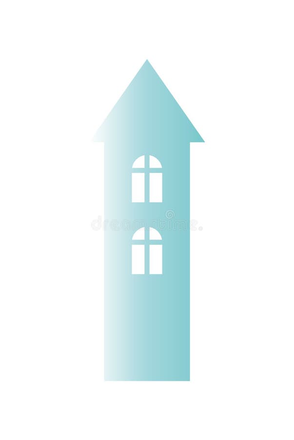 House Facade Exterior Architectute Icon Gradient Design Stock Vector ...
