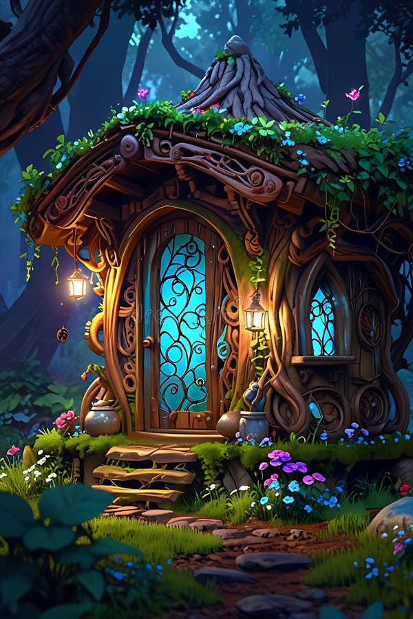 House fairy in the forest stock illustration. Illustration of isolated ...