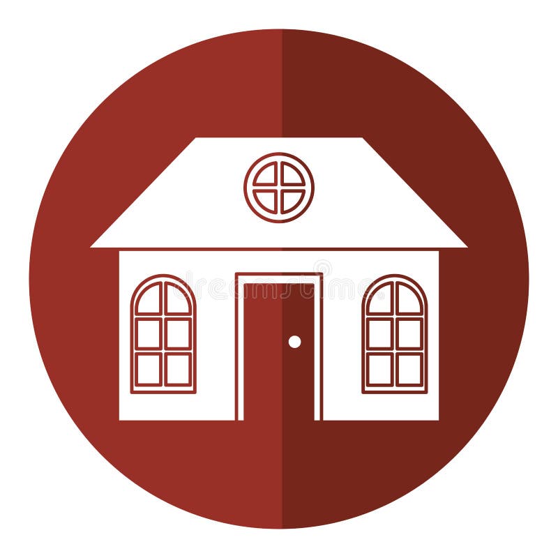 House Family Architectural Suburban Shadow Stock Vector - Illustration ...