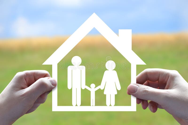 House, family symbol stock image. Image of concept, paper - 52387679