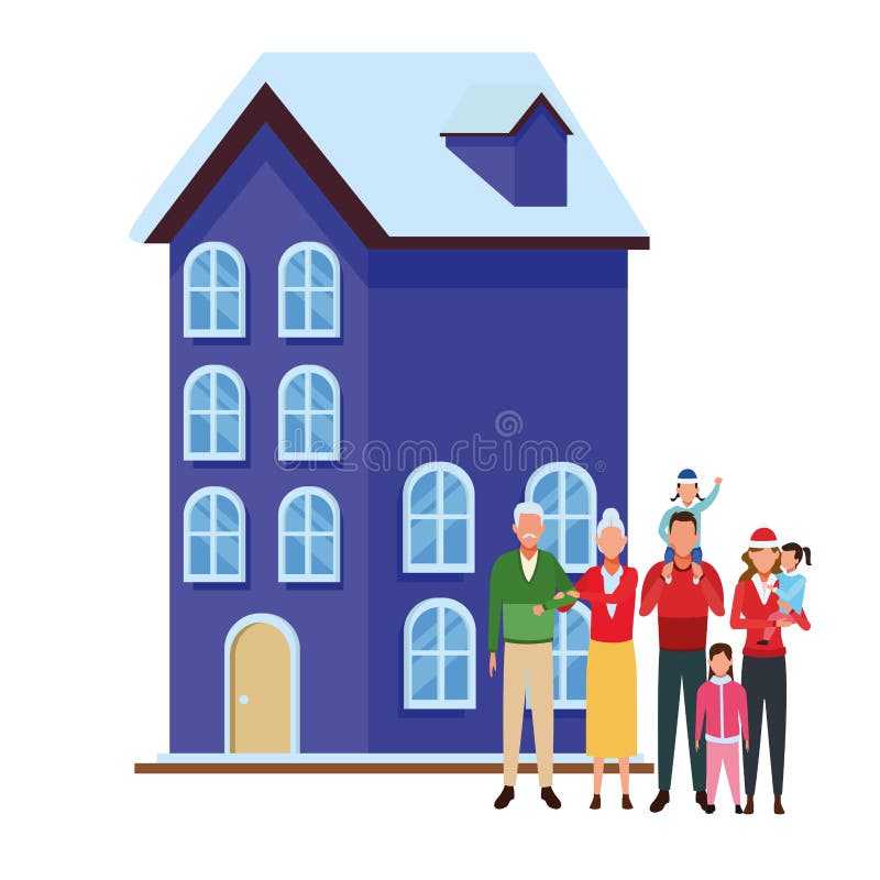 House and family stock vector. Illustration of house - 142379123