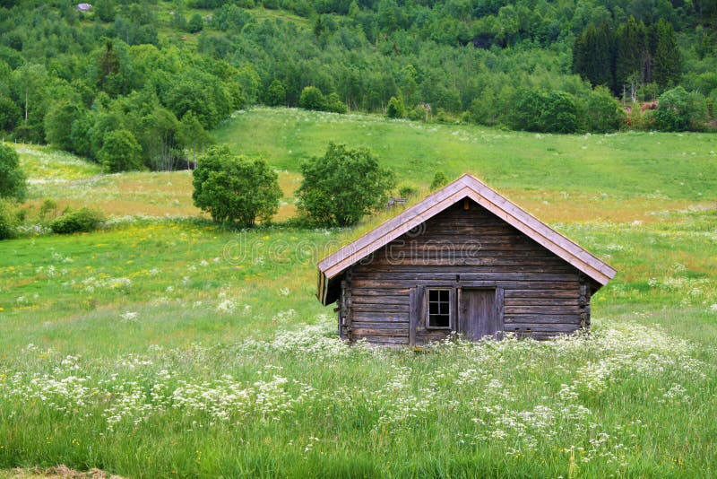 House in the field. stock image. Image of nature, green - 28304483