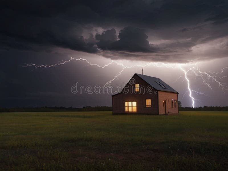 House in the field stock illustration. Illustration of country - 303881604