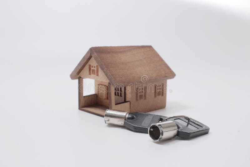 A House Figure and Key, Closeup. Purchase, Home Stock Photo - Image of ...