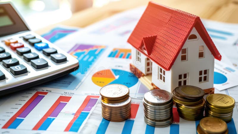 The House and Financial Charts.AI Generated Image Stock Photo - Image ...