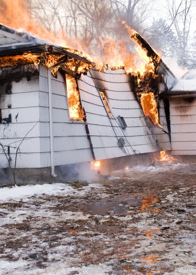 House Fire stock image. Image of flame, arson, home, extinguish - 7498211
