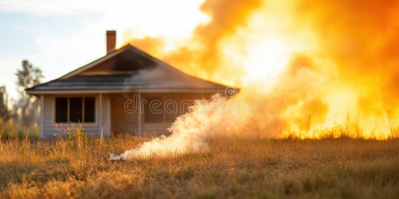 House Fire Has Been Fully Extinguished, with Smoke Still Rising in ...