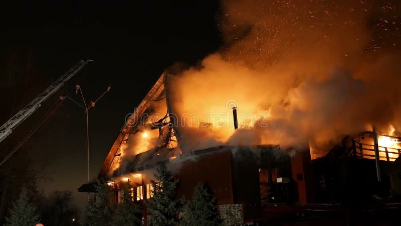 House on Fire. Inferno Conflagration. Stock Footage - Video of damage ...