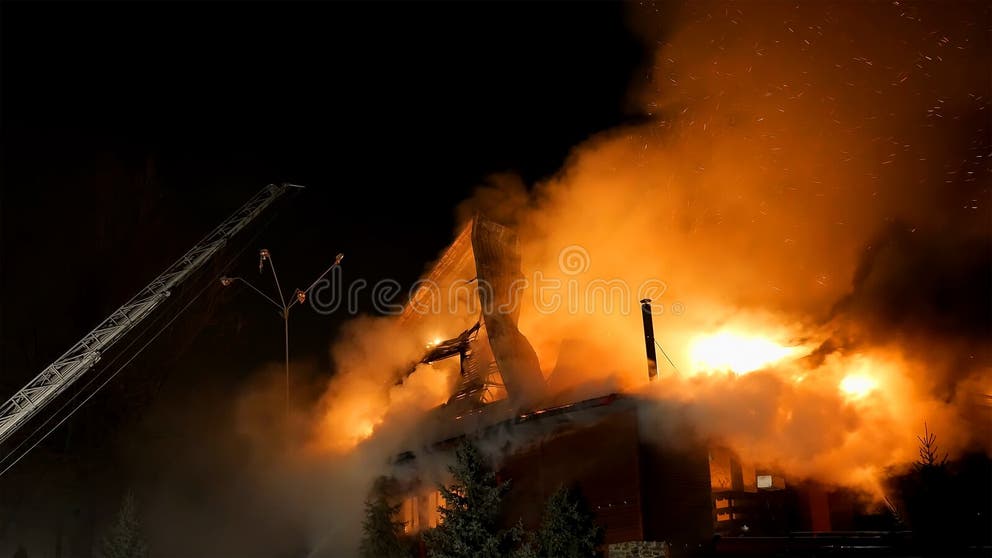 House on Fire. Inferno Conflagration. Stock Image - Image of inferno ...