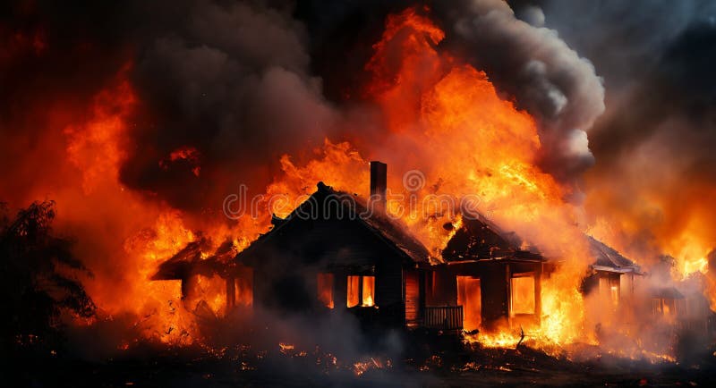 House Fire stock photo. Image of destruction, firewall - 314040866