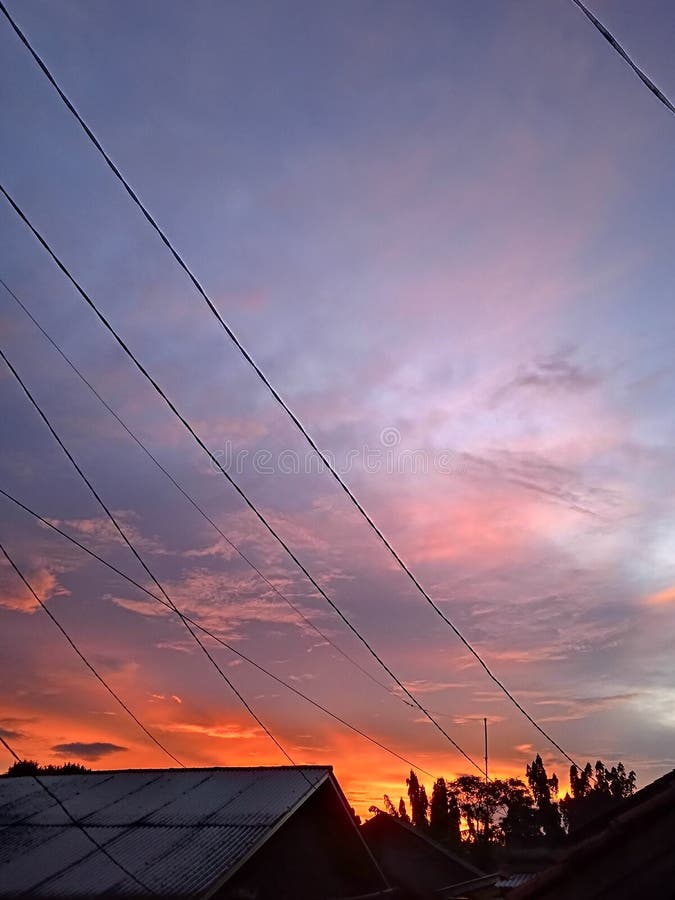 House fire in the sky sun stock photo. Image of angry - 266976954