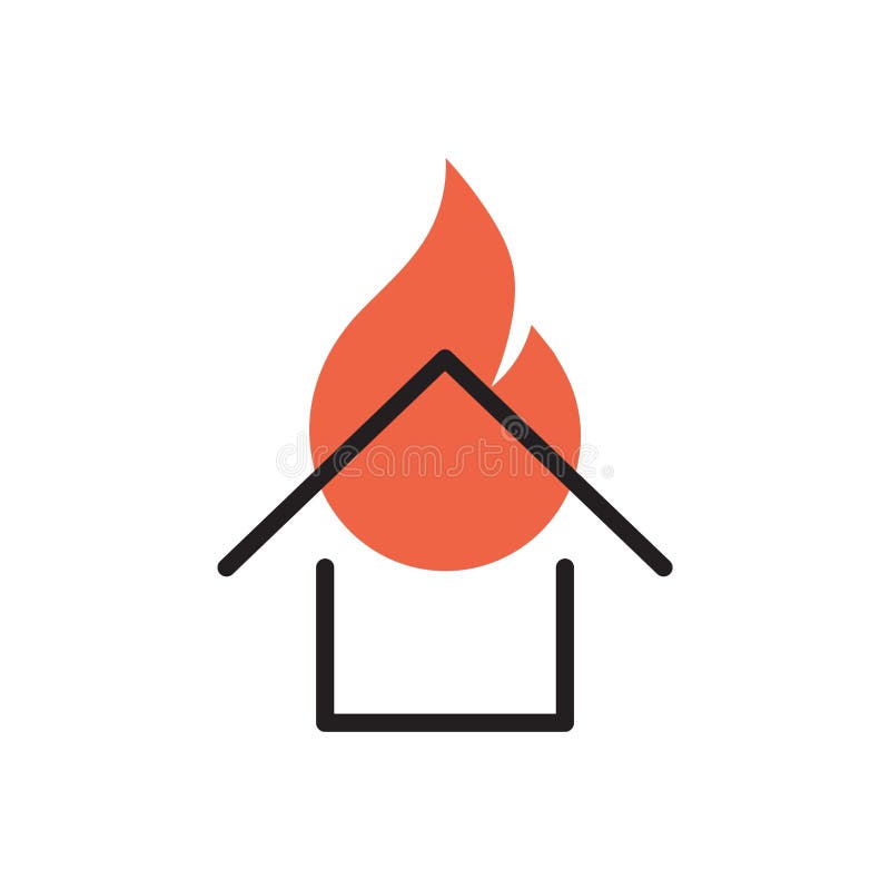 House on Fire. Vector Illustration Decorative Design Stock Vector ...