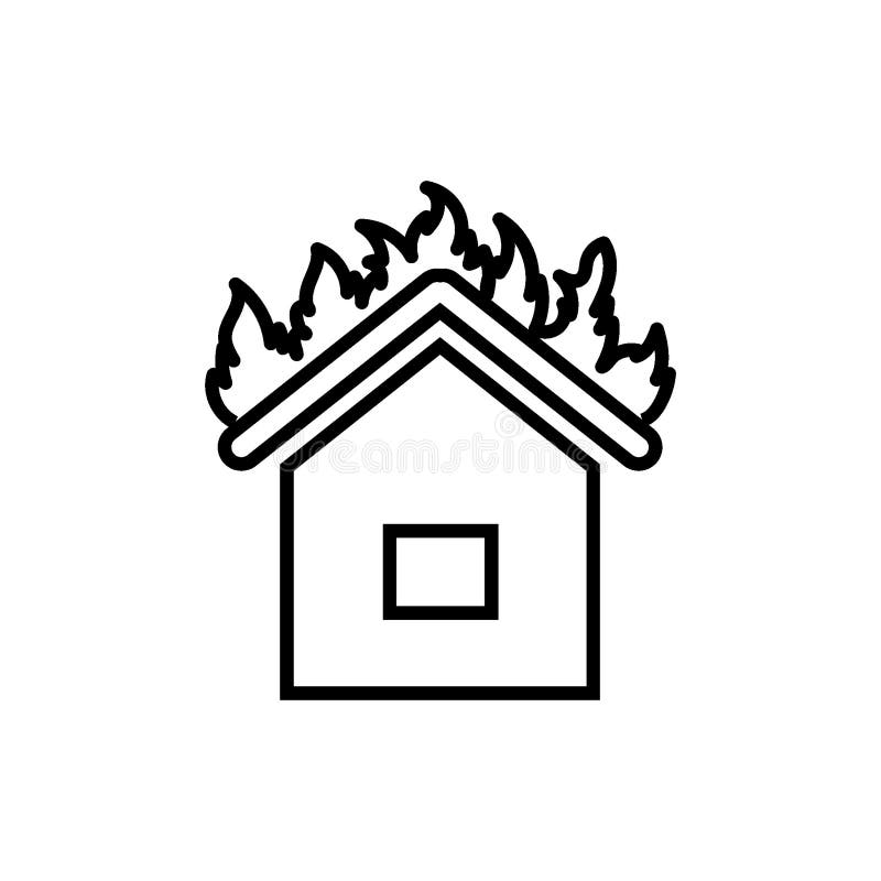 House on Fire. Vector Illustration Decorative Design Stock Vector ...