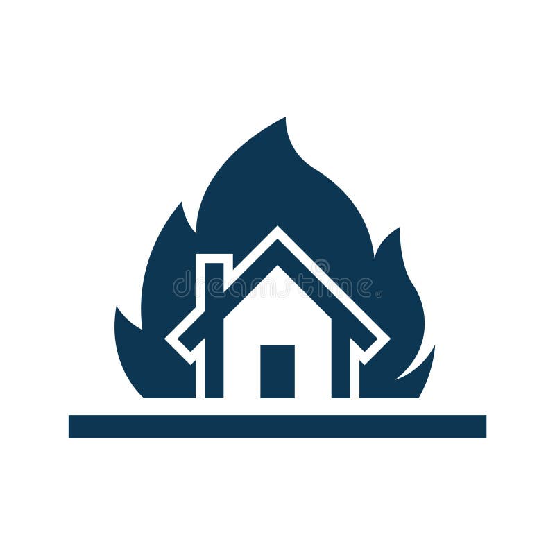 House on Fire. Vector Illustration Decorative Design Stock Vector ...