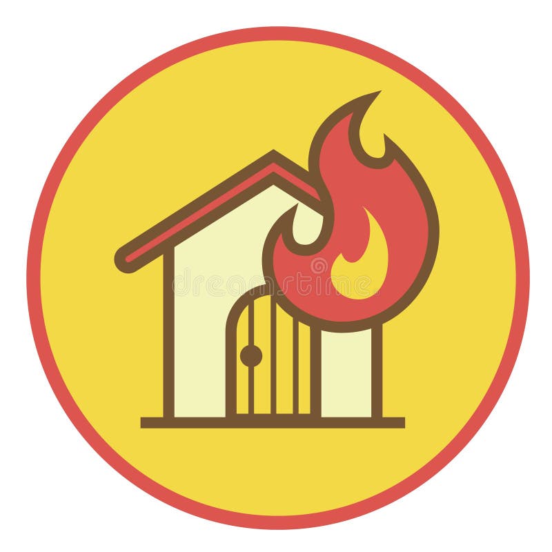 House on Fire. Vector Illustration Decorative Design Stock Vector ...