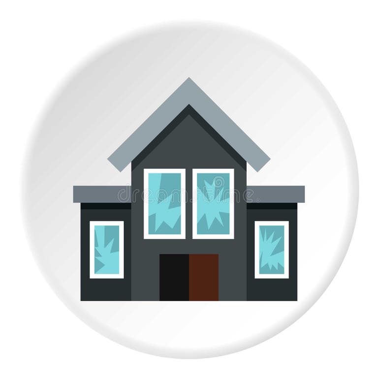 House Fired at Windows Icon Circle Stock Vector - Illustration of ...