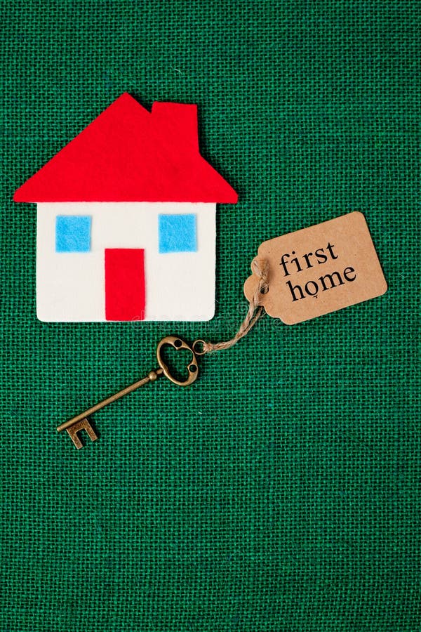 House - First Home stock image. Image of gold, blue, ownership - 89886965