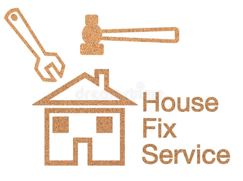 House fix service sign stock illustration. Illustration of manual ...