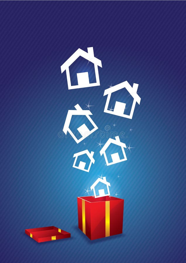 House Floating Gift Box Stock Illustrations – 11 House Floating Gift ...